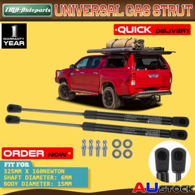 1 Pair Gas Struts for ARB Canopy REAR Window 325mm long 160N inc Hilux ...