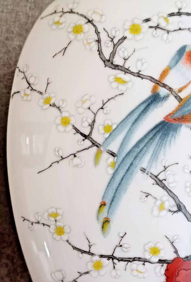 Fine Chinese Jay Japan Vase Birds & Cherry Blossoms 4.25" Tall | eBay