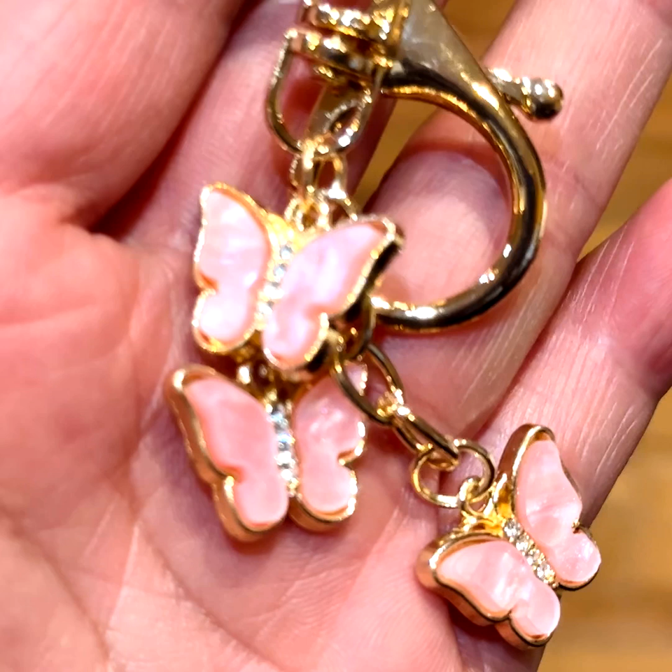 Butterfly Keychain Pink Butterfly Keyring Butterfly Bag Charm | eBay