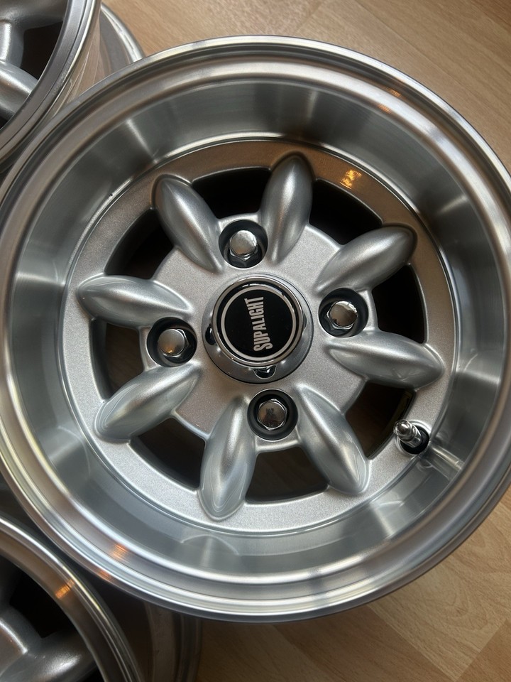 Brand new classic mini 6x10 Silver (Polished rim) Superlight alloy ...