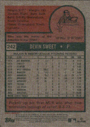 2024 Topps Heritage #242 Devin Sweet RC Seattle Mariners Baseball | eBay