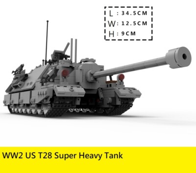 US T28 Super Heavy Tank World War 2 WW2 WWII USA Army MOC T95 105 mm ...