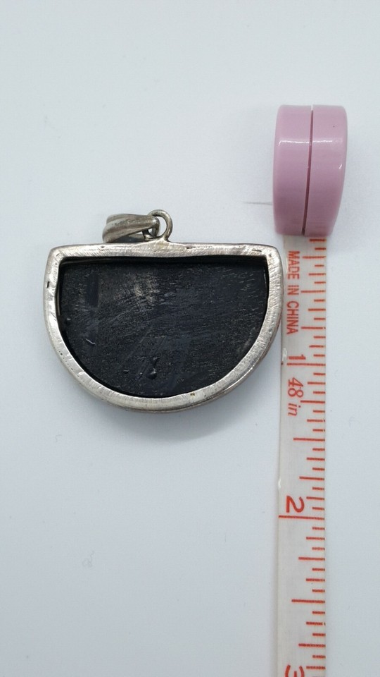 925 sterling silver black druzy peadant | eBay