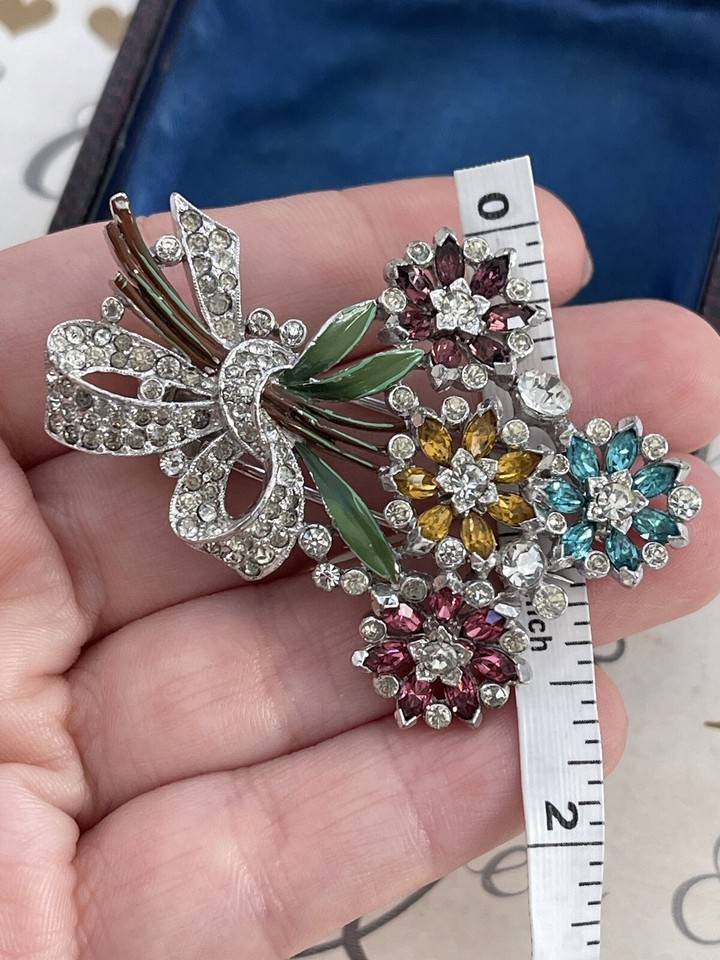 Trifari brooch Flowers Bouquet Multi Color Rh Antique 1940s A Philippe ...