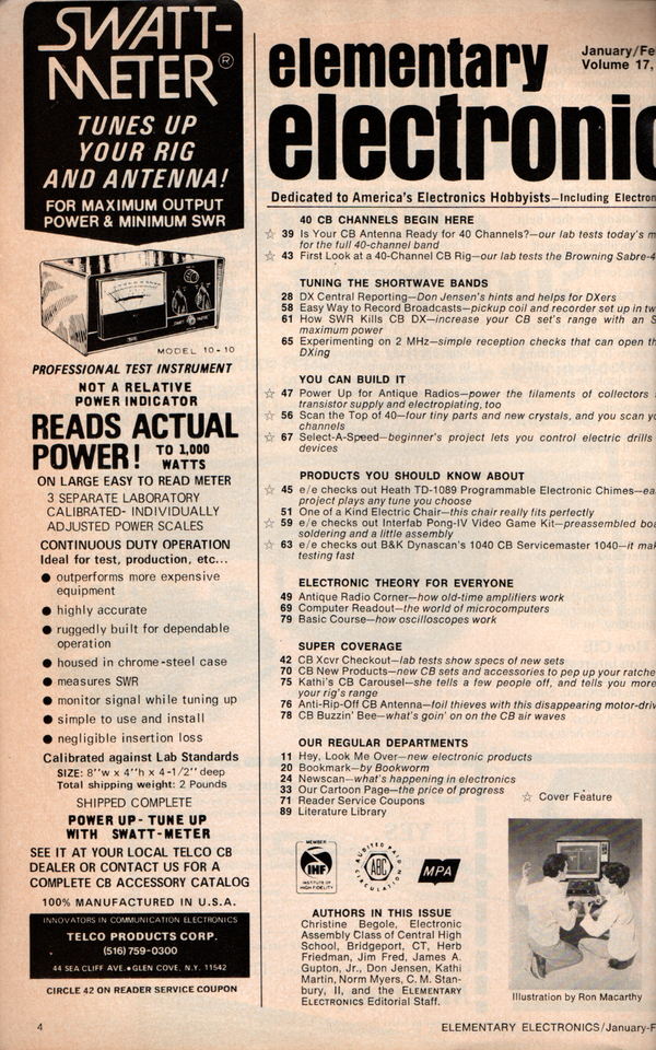 Elementary Electronics January-February 1977 | eBay