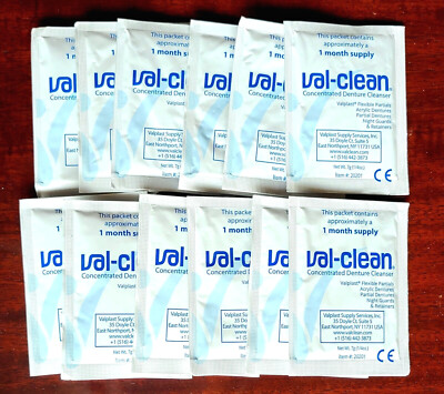 One Year Supply Valplast - ValClean Concentrated Denture Cleanser, 12 ...
