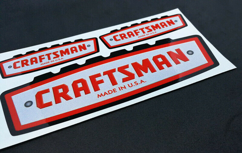 1960's CRAFTSMAN TOOLS x 3 Vintage Style DECAL, 6" Vinyl STICKER | eBay
