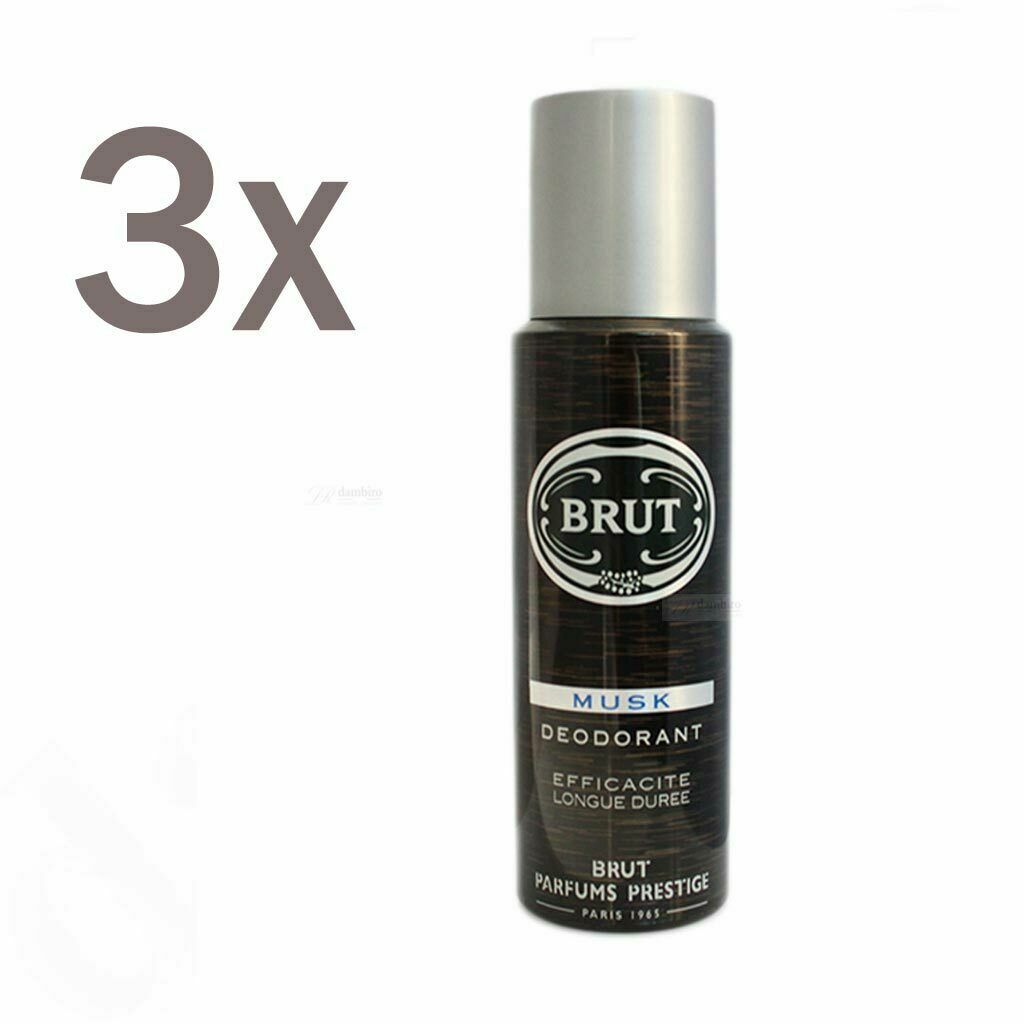 3 pack - Brut MUSK Deodorant Spray 200ML 3014230022401 | eBay