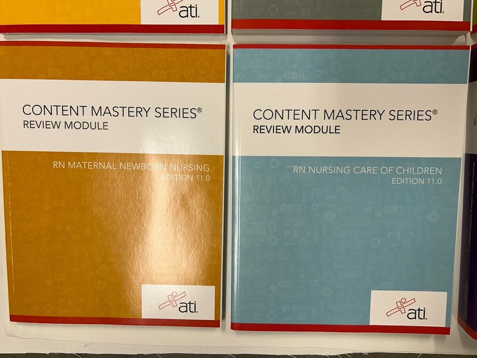 ATI Nursing Education Content Mastery Series Review Module Books Set 9 ...