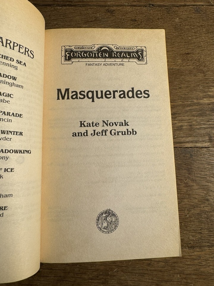 Masquerades The Harpers 10 by Kate Novak Jeff Grubb Forgotten Realms TSR DND | eBay