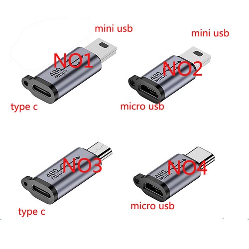Type C To Micro Mini USB Male Female Connector Charge Data Adapter ...