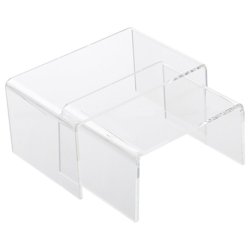 2 Pcs Acrylic Display Risers Clear Acrylic Riser Stand Shelf Kids Shoe ...