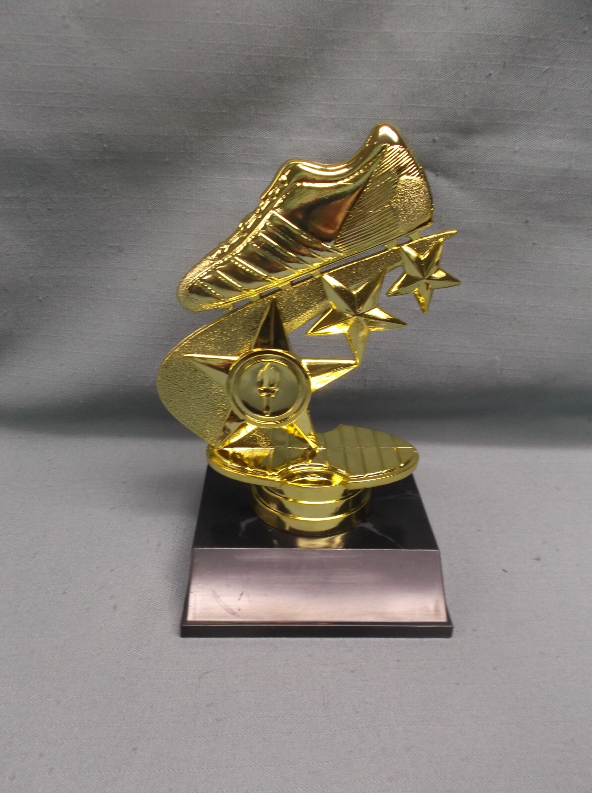 track gold star shoe trophy black base award | eBay
