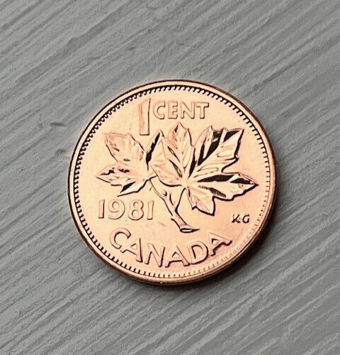 CANADA 1981 Uncirculated One Small Cent from Royal Canadian Mint Proof ...