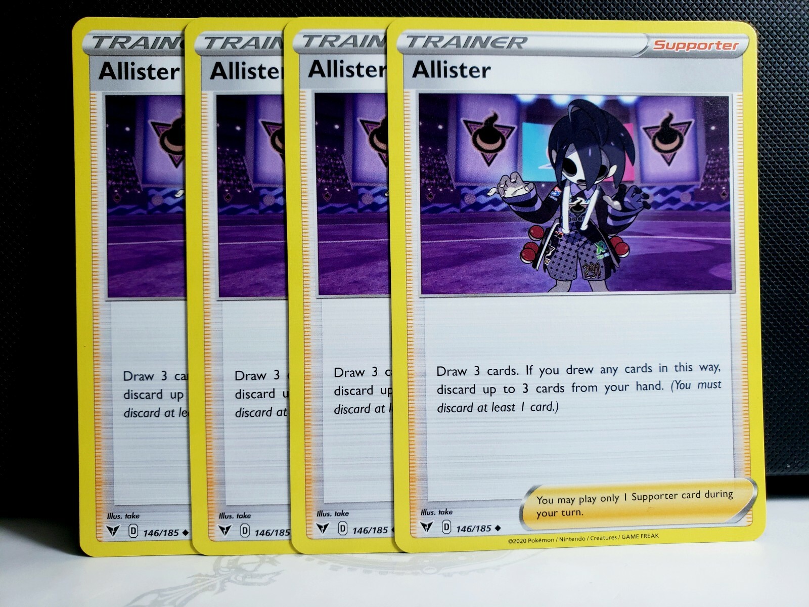 Pokemon Cards 4x Allister 146/185 Playset Vivid Voltage NM/M | eBay