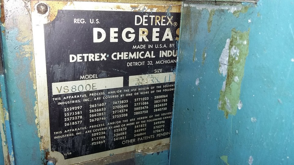 Detrex Vapor Degreaser VS800E 24"x24"x36" Parts Washer Chamber 75 ...
