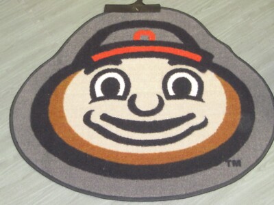OHIO STATE UNIVERSITY BRUTUS FLOOR PLUSH RUG 28" X 33" SCARLET SILVER ...