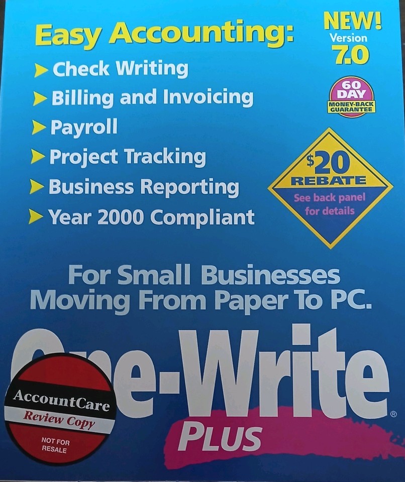 One Write Plus Accounting Payroll - Software | eBay