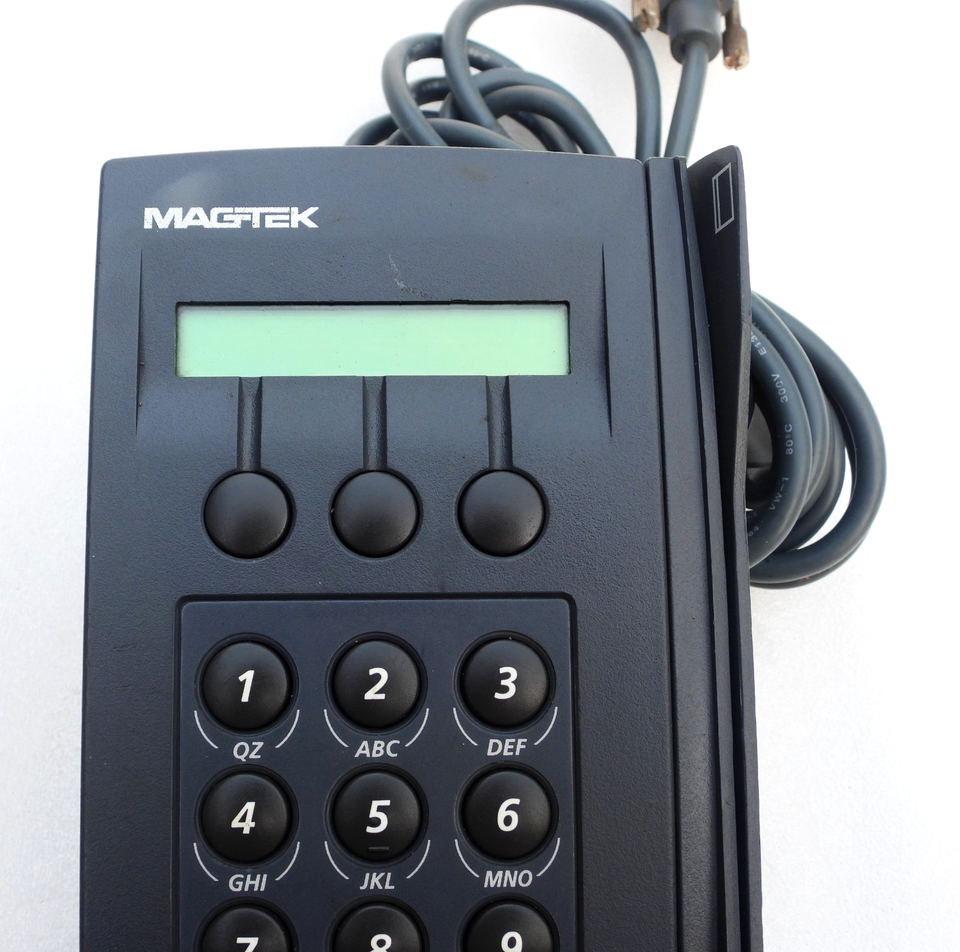 MAGTEK INTELLIPIN 30015120 POS PORTABLE MAGNETIC STRIP READER AND PIN ...