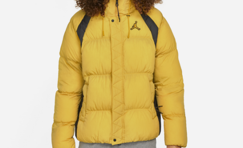 Nike Jordan Jumpman Essentials Men's Puffer Yellow Jacket Coat Size L ...