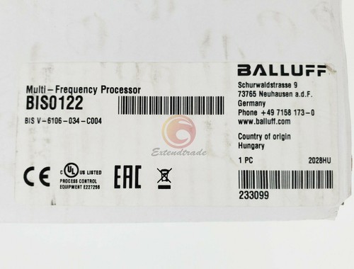 1PCS New BALLUFF BIS0122 Multi-Frequency Processor Unit BIS V-6106-034 ...