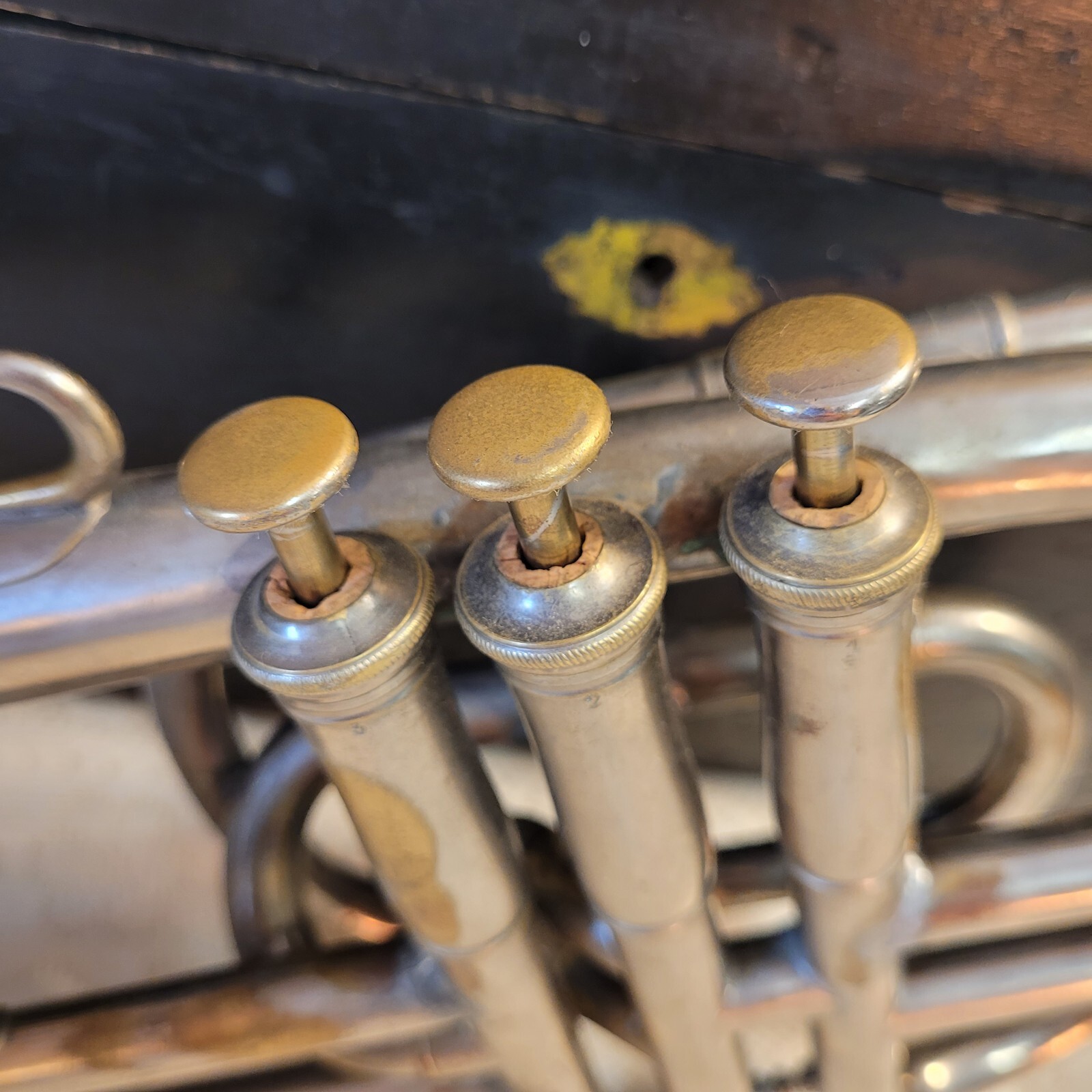 Antique Civil War Cornopean Horn Cornet and Wooden Coffin Case | eBay
