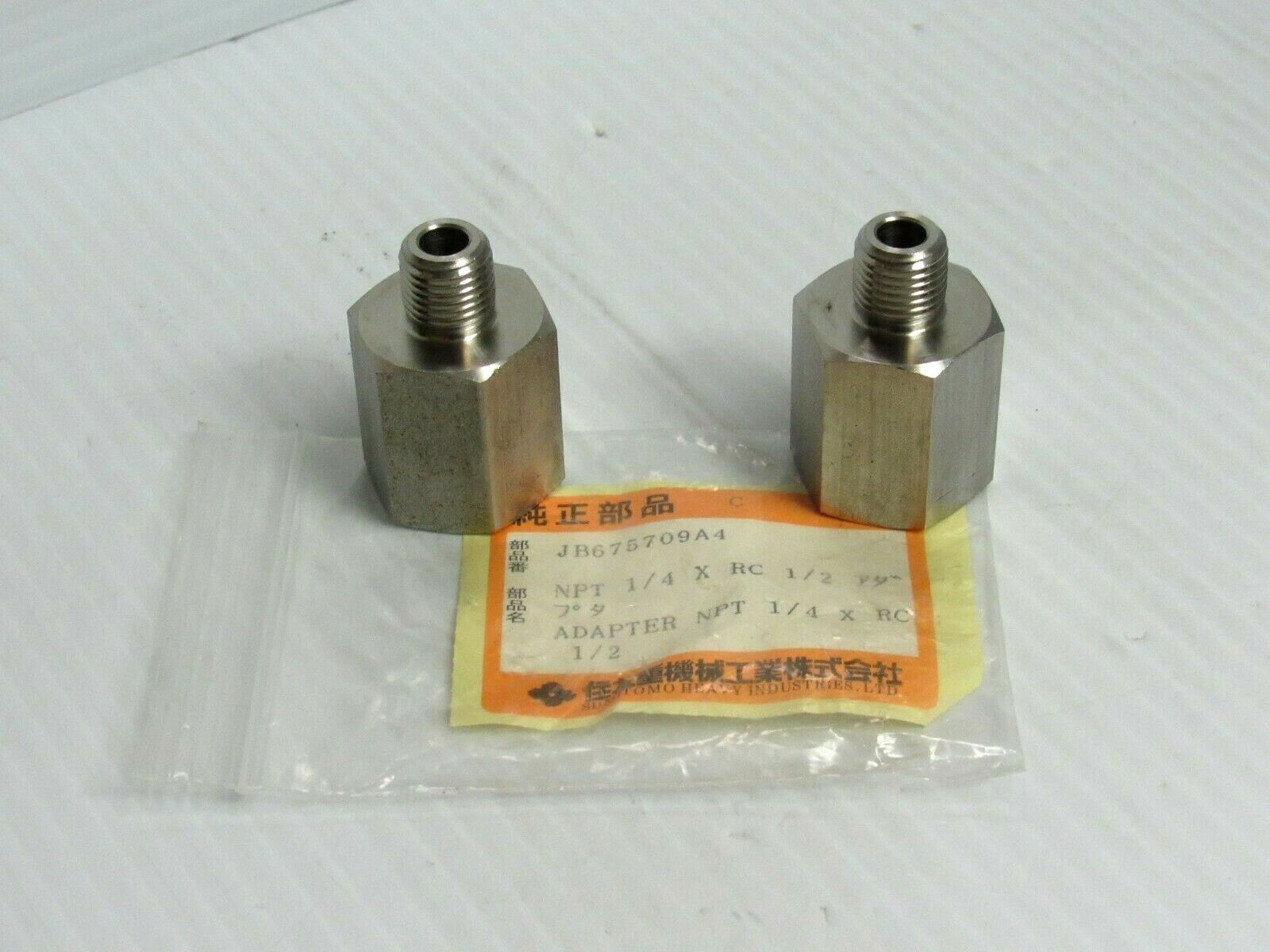 NEW LOT OF 2 SUMITOMO ADAPTER JB675709A4 1/4"NPT 1/2"RC | eBay