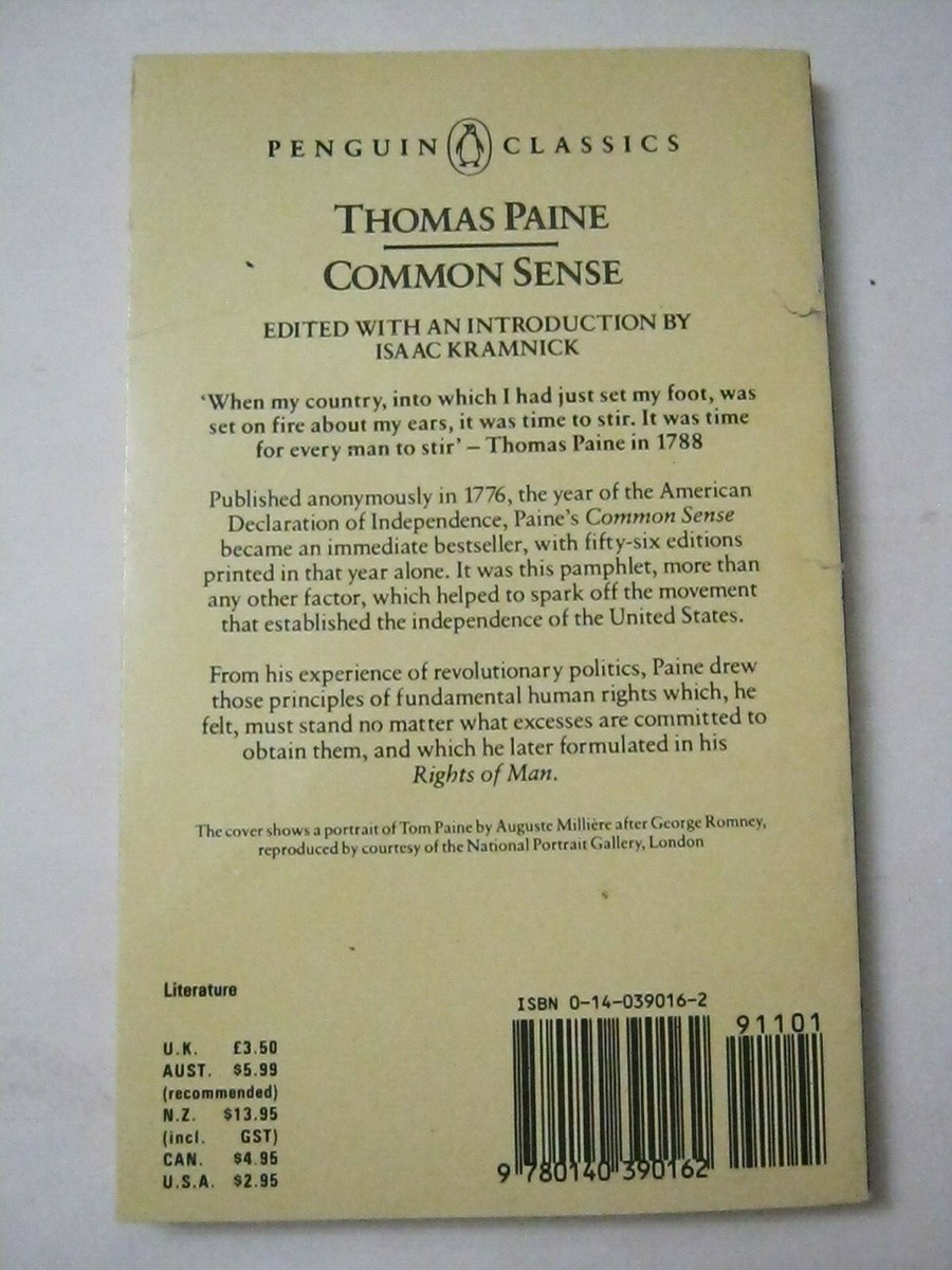 Thomas Paine Common Sense Introduction
