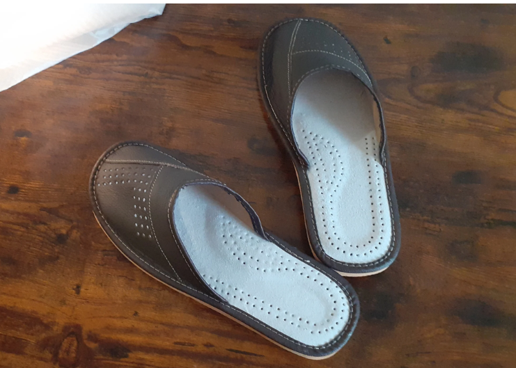 Men slippers genuine leather Mountain style FOLK Hand Made Europe Mule ...