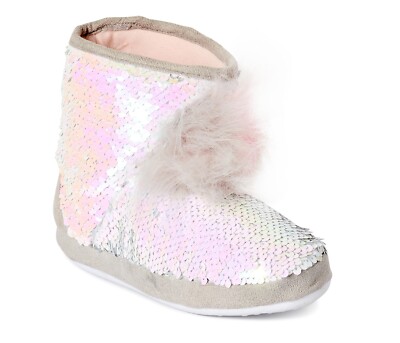 Girls Limited Too Glitter Slippers Size 11/12 or 13/1 Reversible ...