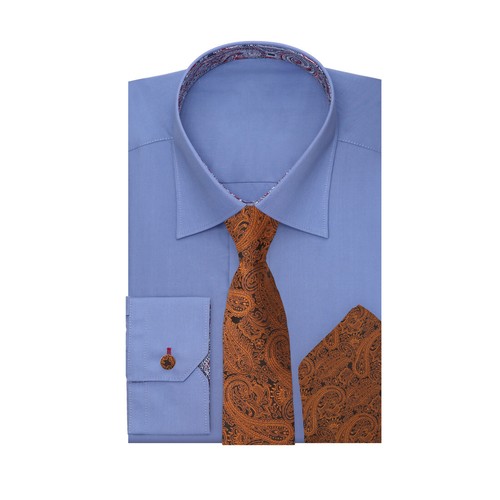 Epoint C.B.B.G.006 Brown Mens Tie Set Black Paisley Smart Necktie Cuff ...