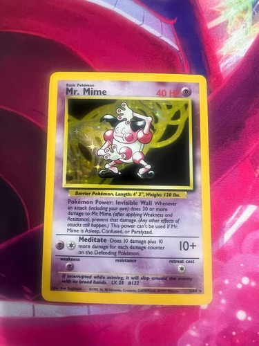 Mr. Mime Jungle 6/64 Misprint No Set Symbol Holo Light Play Pokemon TCG ...
