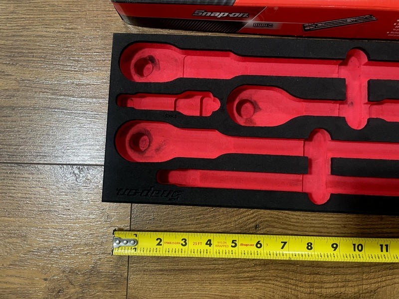 Snap-On Tools RED 8 pc 1/2" Drive Ratchet Set RAT308ESSFR FOAM ONLY | eBay