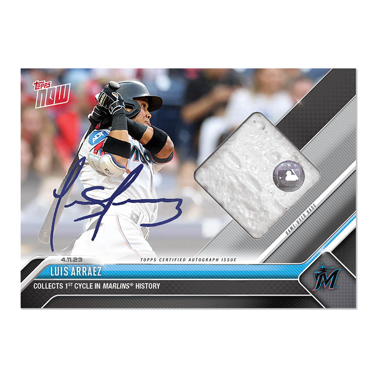 LUIS ARRAEZ GAME USED BASE RELIC ON-CARD AUTO 99 OR LOWER TOPPS NOW ...