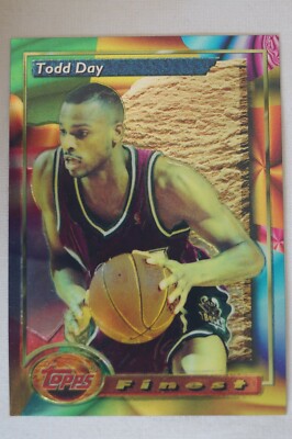 NBA Basketball Card Topps Finest First Edition Todd Day Milwaukee Bucks ...