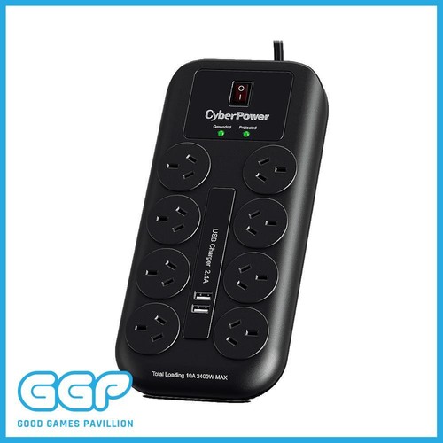 Open Box Sale -- CyberPower 8 Port Surge Protector With USB Charger | eBay
