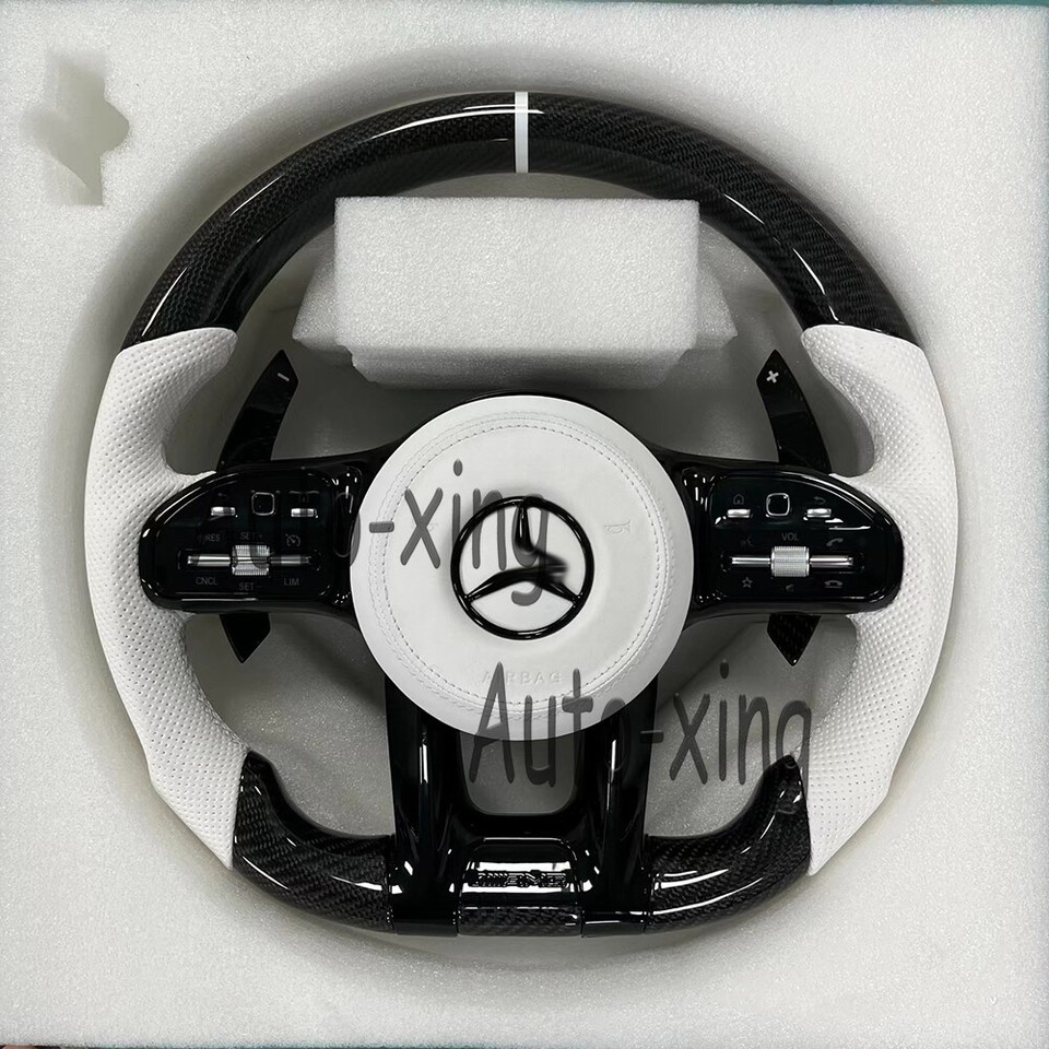Fit Mercedes-Benz AMG GLE E300 C220 G63 Carbon Fiber Sport Steering ...