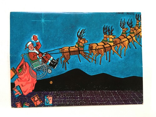 Vintage LARRY FLYNT Hustler Christmas Card TINSLEY Cartoon MINT | eBay