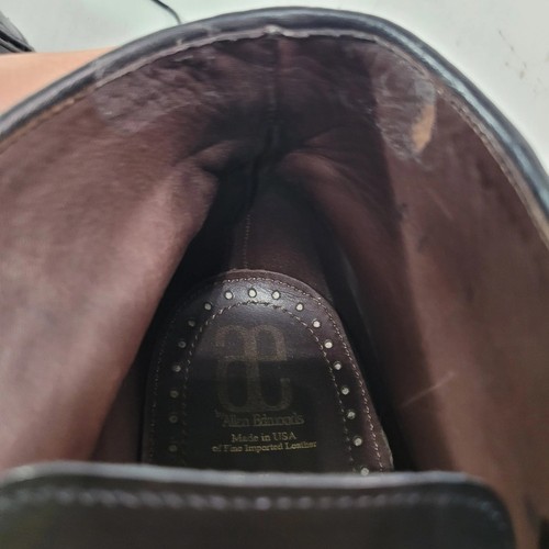ALLEN EDMONDS CALHOUN SIZE 10 Men's Boots Shoes Black Leather Lace Up ...