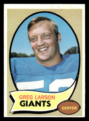 1970 Topps Greg Larson #174 New York Giants Football EX | eBay