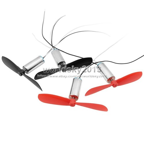 2 pairs DC3.7V 55000RPM 7x16.5mm Coreless Motor 45mm Propeller For RC ...