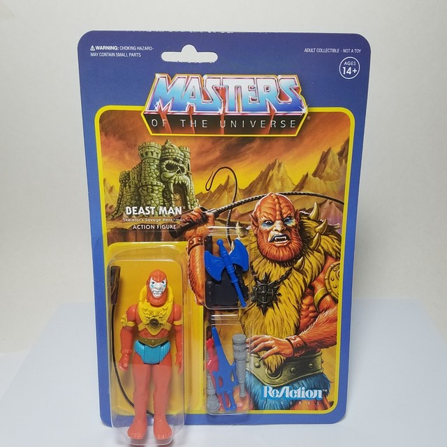 Super7 Reaction MOTU Masters of The Universe Beastman With Weapons ...