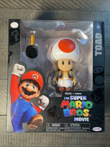 The Super Mario Bros. Movie Toad Figure with Frying Pan Accessory New ...