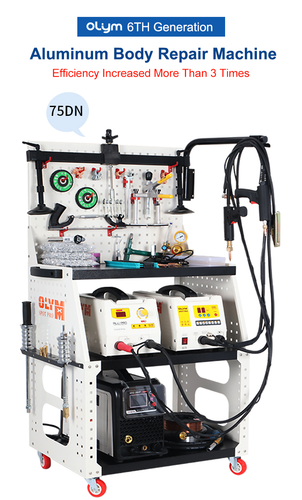 OLYM 75DN steel + aluminum repair machine dent puller + MIG Welding ...