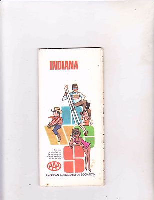 VINTAGE MAP ---INDIANA----AAA---1971 | eBay