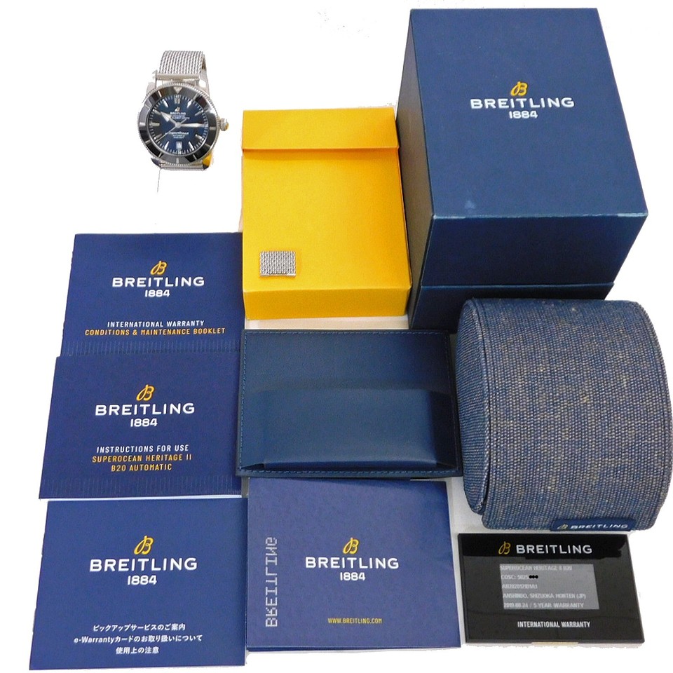 BREITLING SuperOcean Herritage B20 AB2020 S.Steel Automatic Men's Watch ...