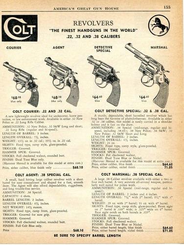 1957 Print Ad of Colt Marshal, Courier, Agent & Detective Special ...
