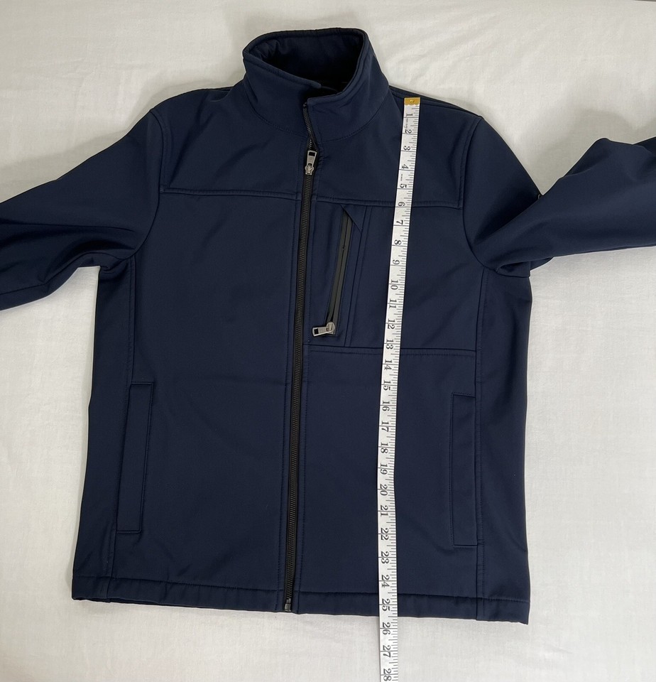 Calvin Klein Water Resistant Men's Dark Blue Full Zip Jacket Size Small ...