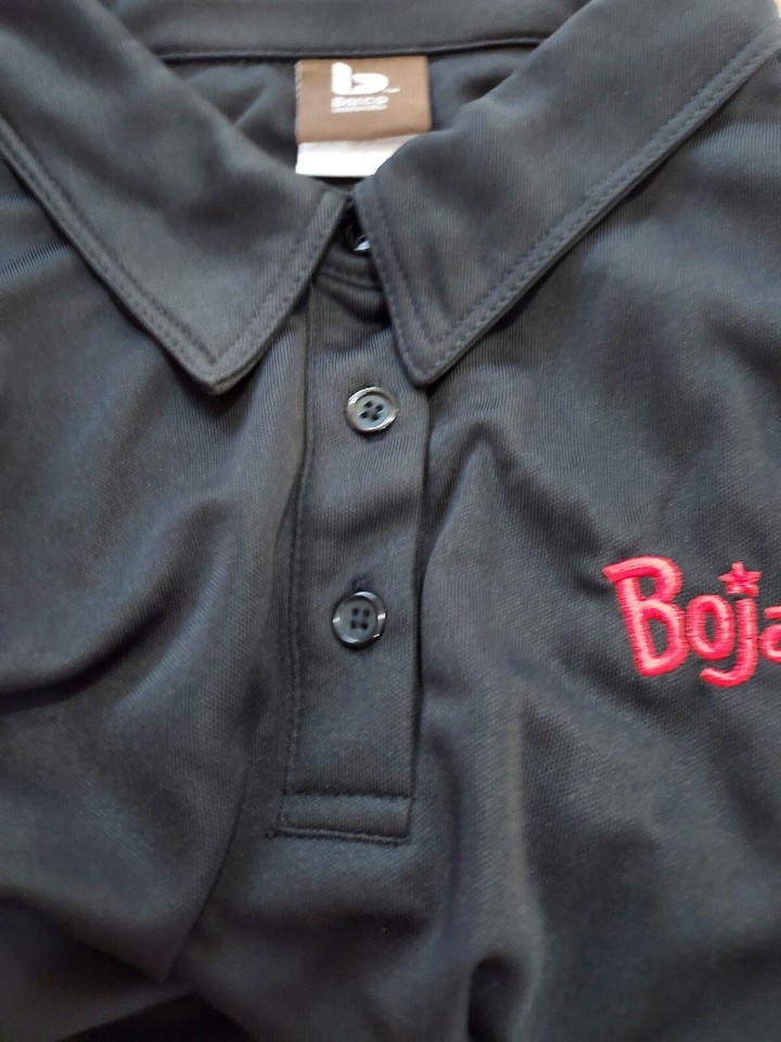 Bojanles Employee Uniform Staff Work Manager Polo Shirt Black Large ...