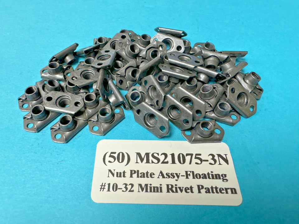MS21075L3N Floating 2-Lug Mini Anchor 10-32 Nut Plate Aircraft (50) New ...